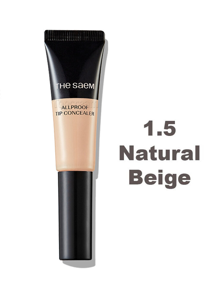 The Saem Стойкий консилер с плотным покрытием 12 г Cover Perfection Allproof Tip Concealer, оттенок 1.5 Natural Beige