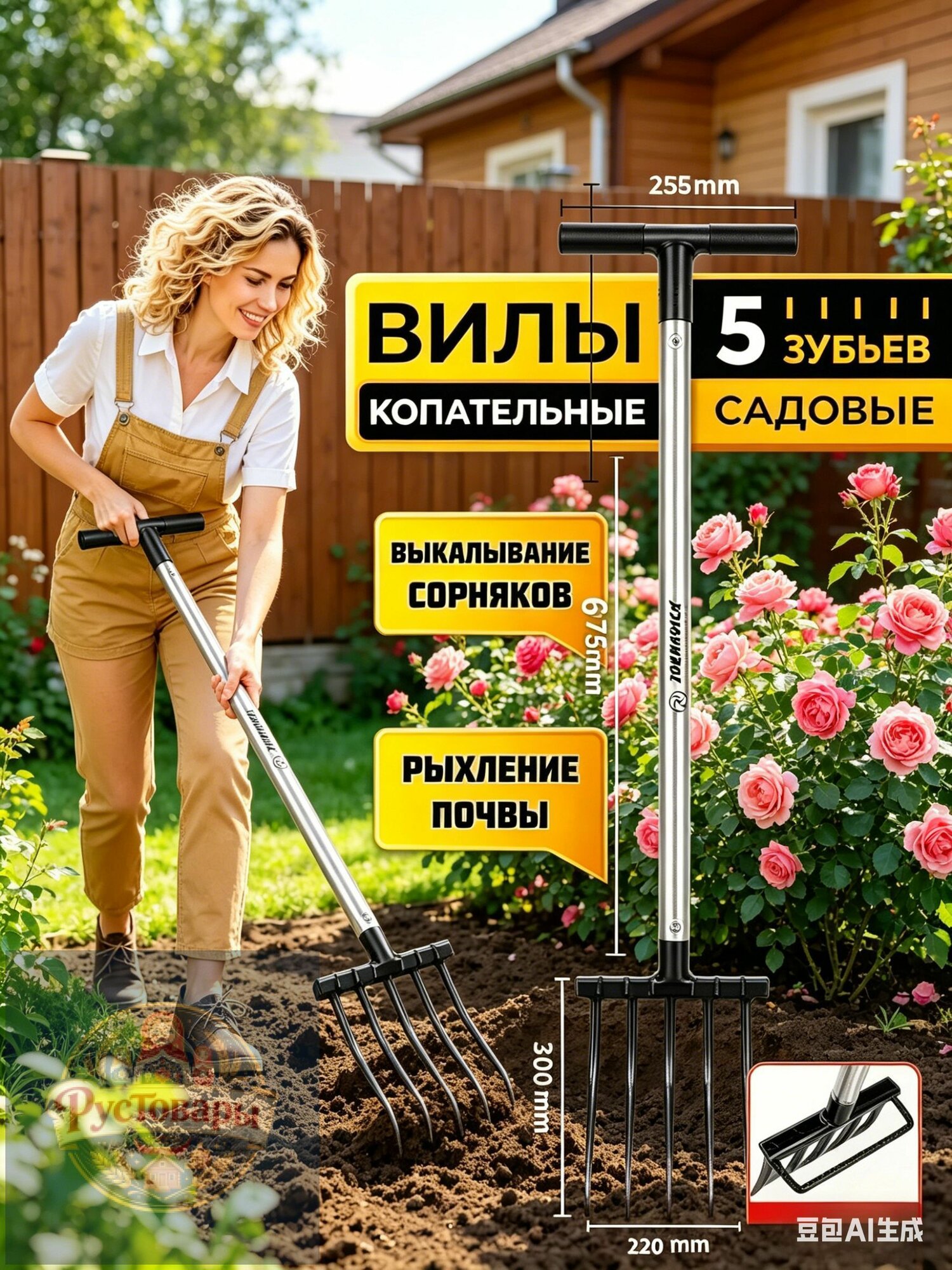 Вилы, Металл,30см