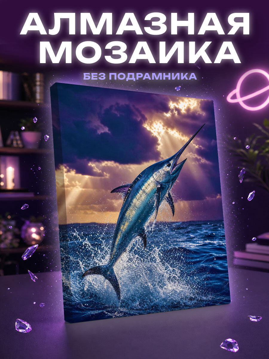 Алмазная мозаика Прыжок сквозь шторм