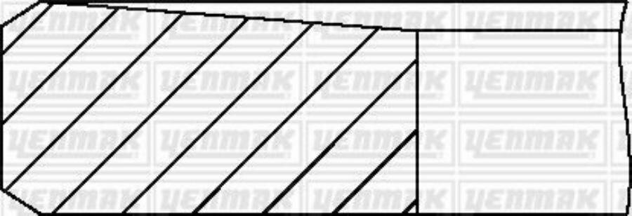 YENMAK 9909660000 Кольца поршневые 1 цилиндр, MITSUBISHI, =91,1, 2.5x2x4, STD