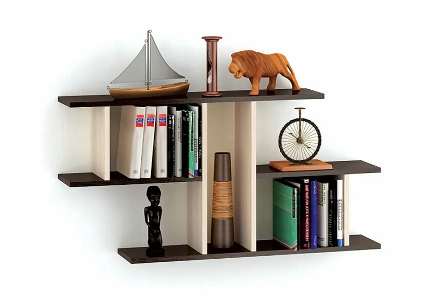 Полка навесная ПН-4 (Венге/Дуб молочный) 105х18х60