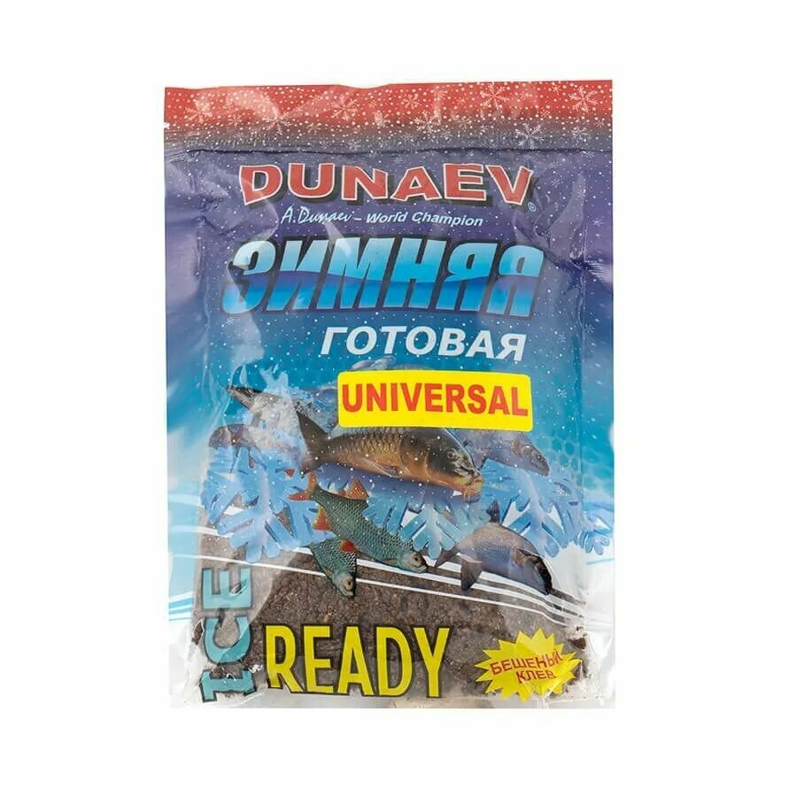 Прикормка натуральная зимняя Дунаев "Dunaev ICE-READY" 500 гр / Универсальная