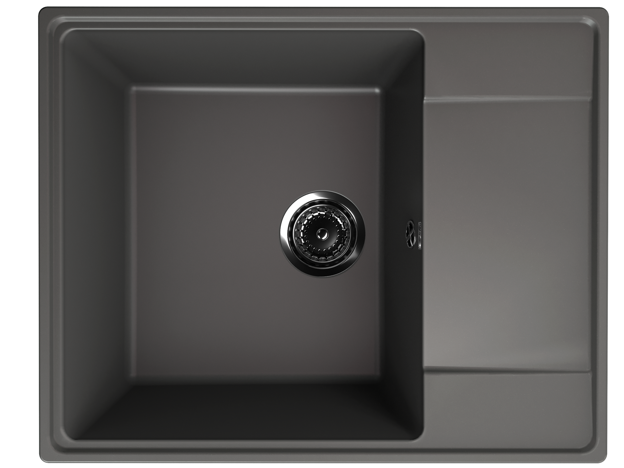 Кухонная мойка Ulgran Quartz 60,5x48,5 см Prima 605-09 кварцевый композит, асфальт