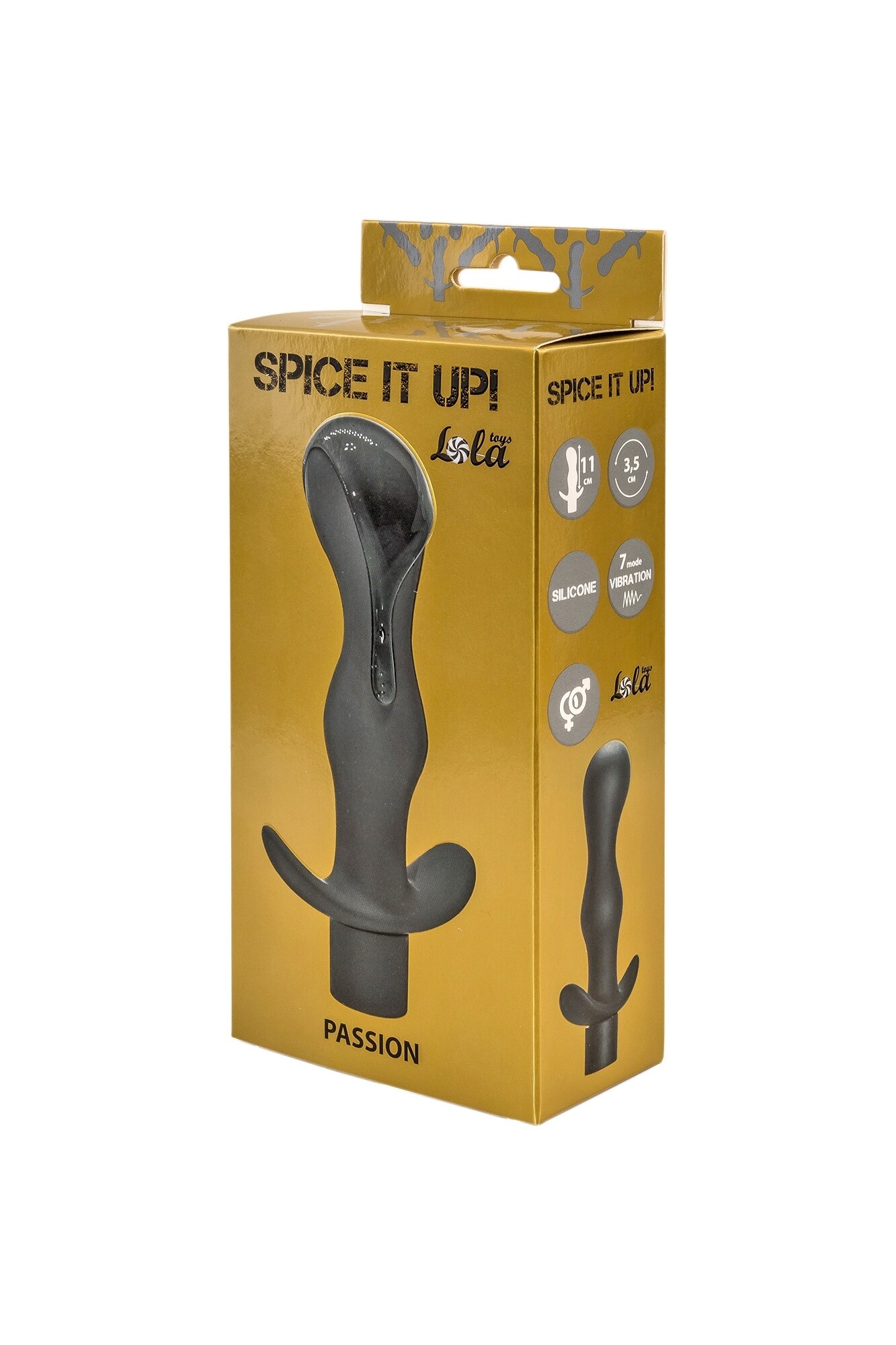 Анальная пробка с вибрацией Spice it up Passion Dark Grey 8004-02Lola