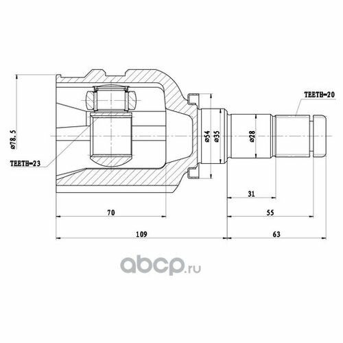 ШРУС внутренний ZIKMAR Z87506R