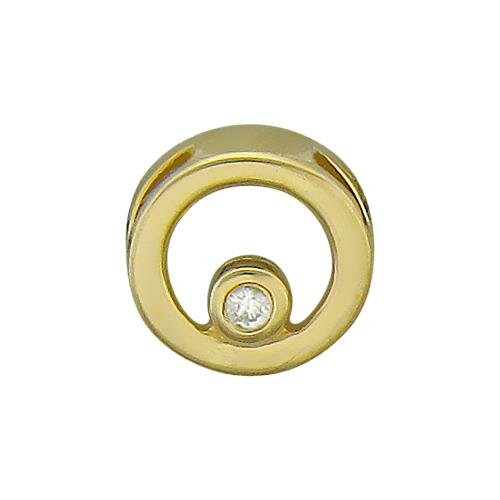 Подвеска, желтое золото, 585 проба, бриллиант