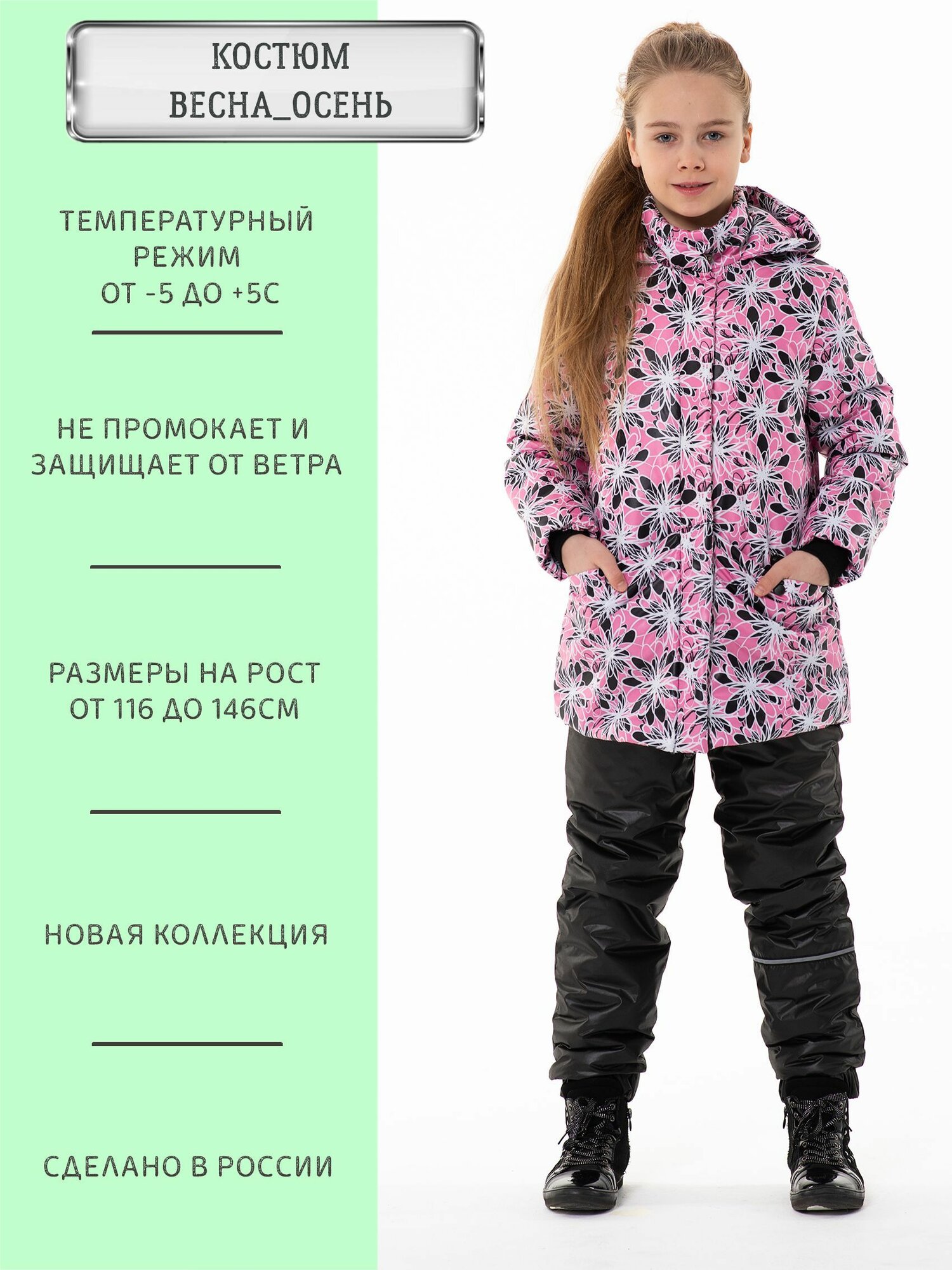 Комплект верхней одежды Vita розовые цветы