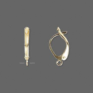 Швензы закрытые, 14мм, с английским замком, базовый материал - латунь, позолоченные, пара