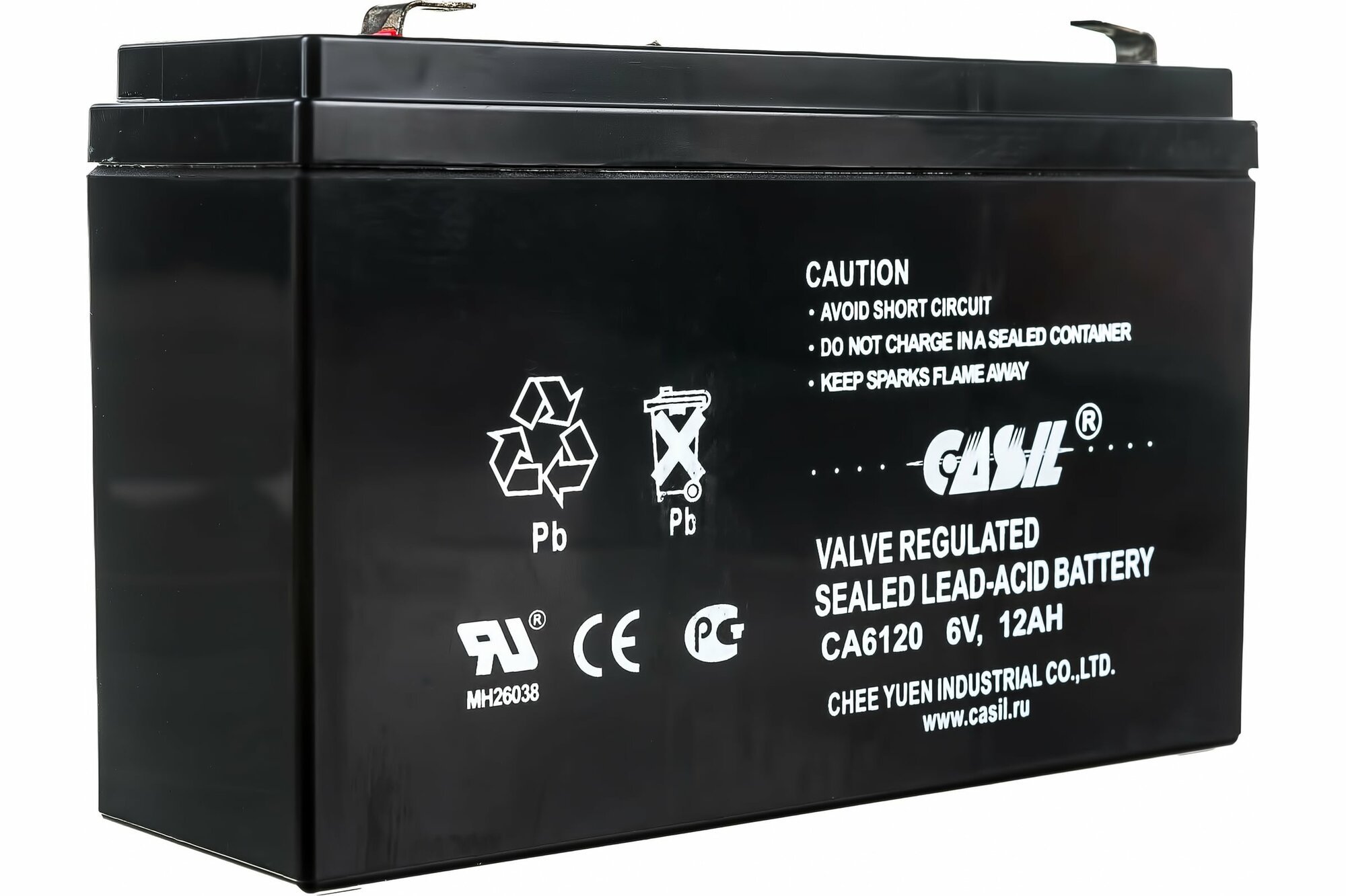 Свинцово - кислотный аккумулятор CASIL CA 6120 ( 6 В , 12 Ач)