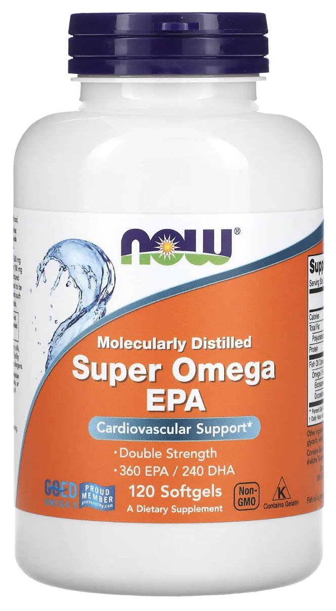 NOW Foods Super Omega EPA, Супер Омега ЭПК 120 гел. капсул