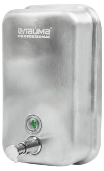 Дозатор для жидкого мыла Laima 605393/605395, серебристый матовый