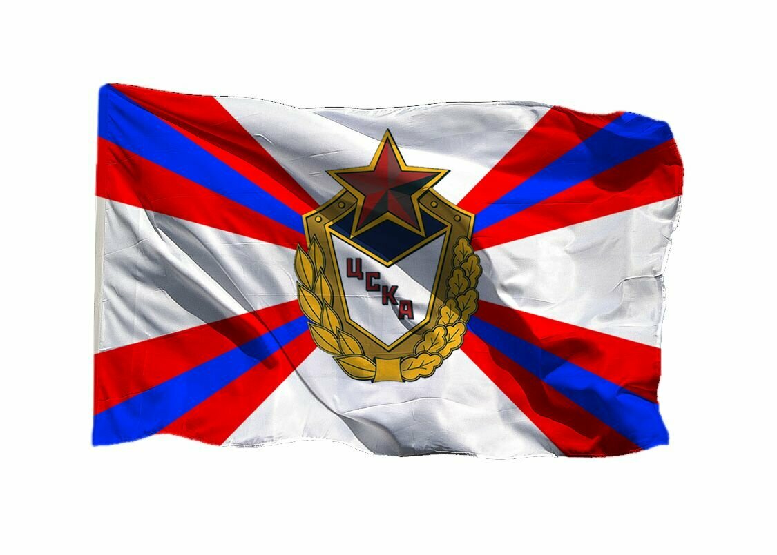 Флаг Центрального спортивного клуба Армии ЦСКА 70х105 см на сетке для уличного флагштока