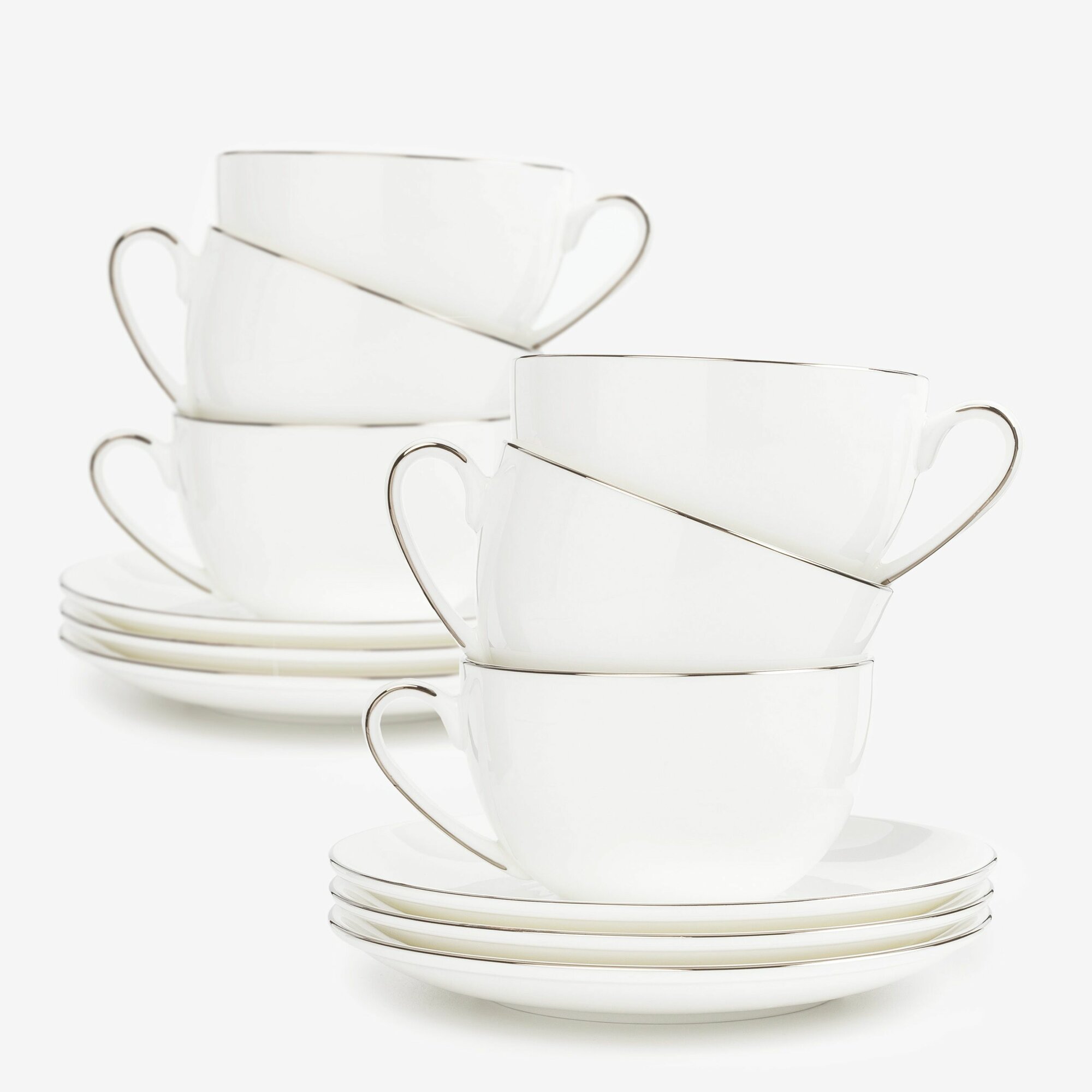 Пара чайная, Kuchenland, 6 перс, 12 пр, 250 мл, фарфор F, Antarctica