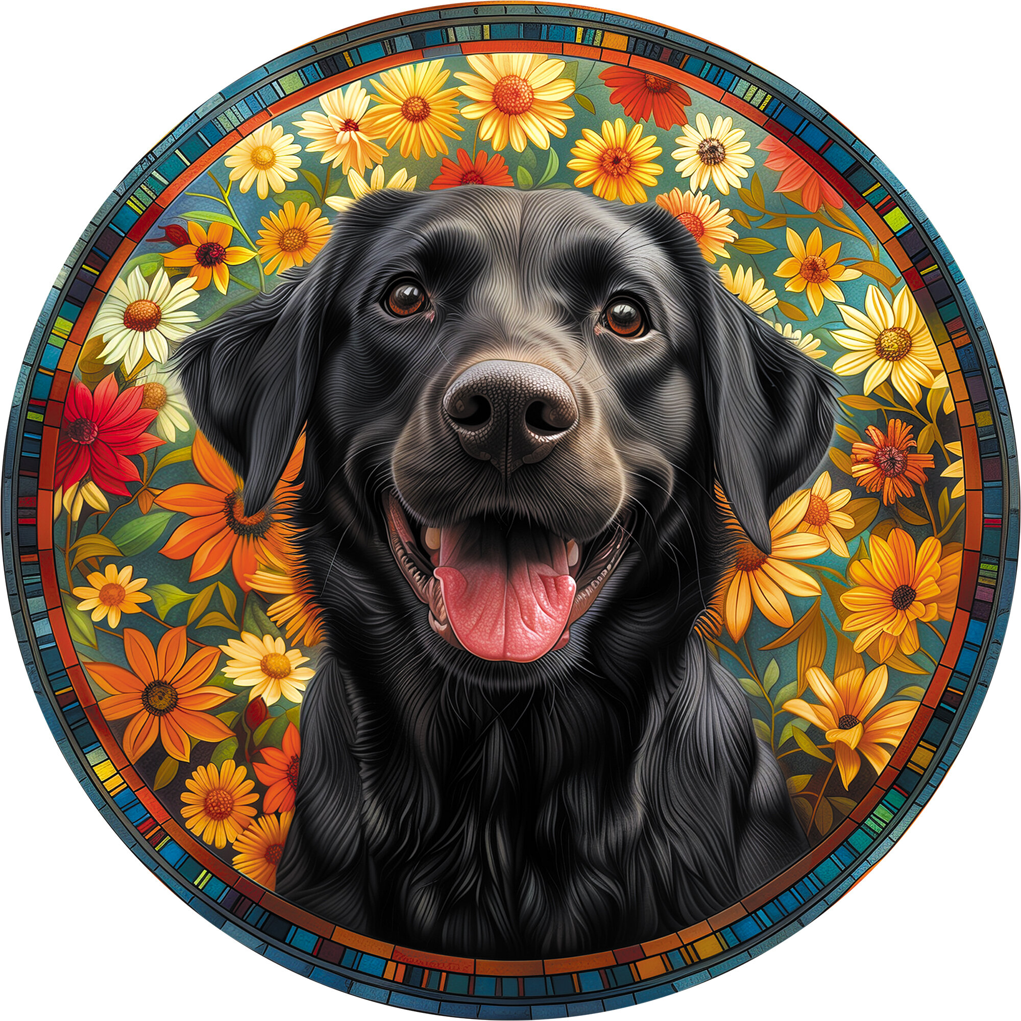 Деревянный пазл "Чёрный лабрадор" коллекции "Мир собак" / 30х30см, 260 деталей / Подарок для взрослых и детей