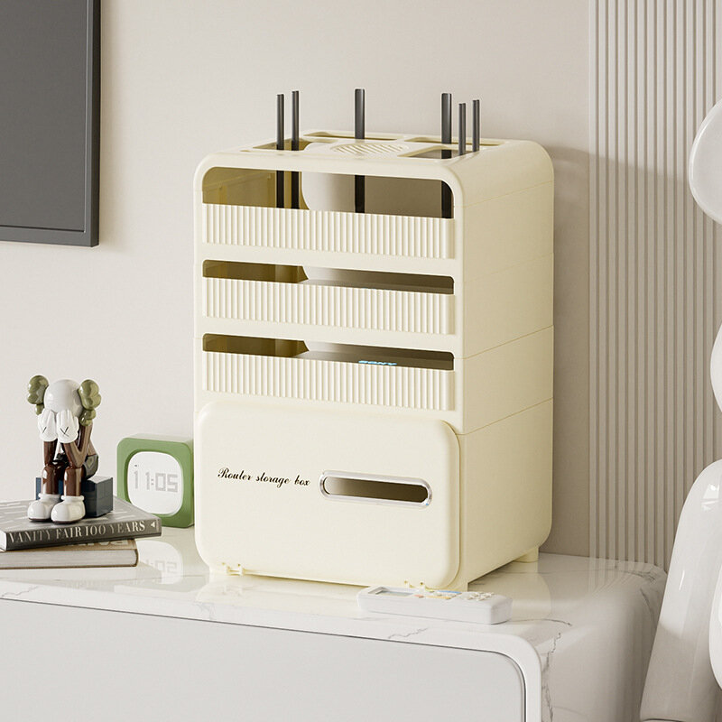 Коробка для хранения роутера, спальня, гостиная, WIFI, большая емкость, многослойное рассеивание тепла, зарядное устройство, полка для приставки