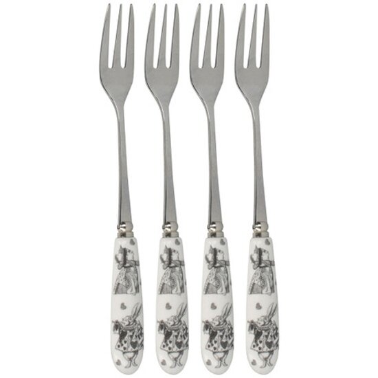 Набор из 4 десертных вилок Kitchen Craft Алиса в Стране чудес (5227081)