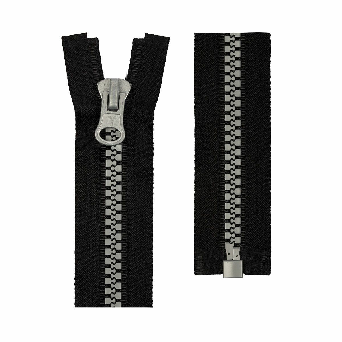 Молния трактор "GAMMA" Т-10 100 см Тип 10 10 шт. разъёмная однозамковая №002 под серебро