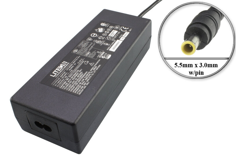 Адаптер (блок) питания 19V,6.3A(6.31A)120W, 5.5mm x 3.0mm w/pin, с переходником, для компьютера, моноблока Irbis A2101.