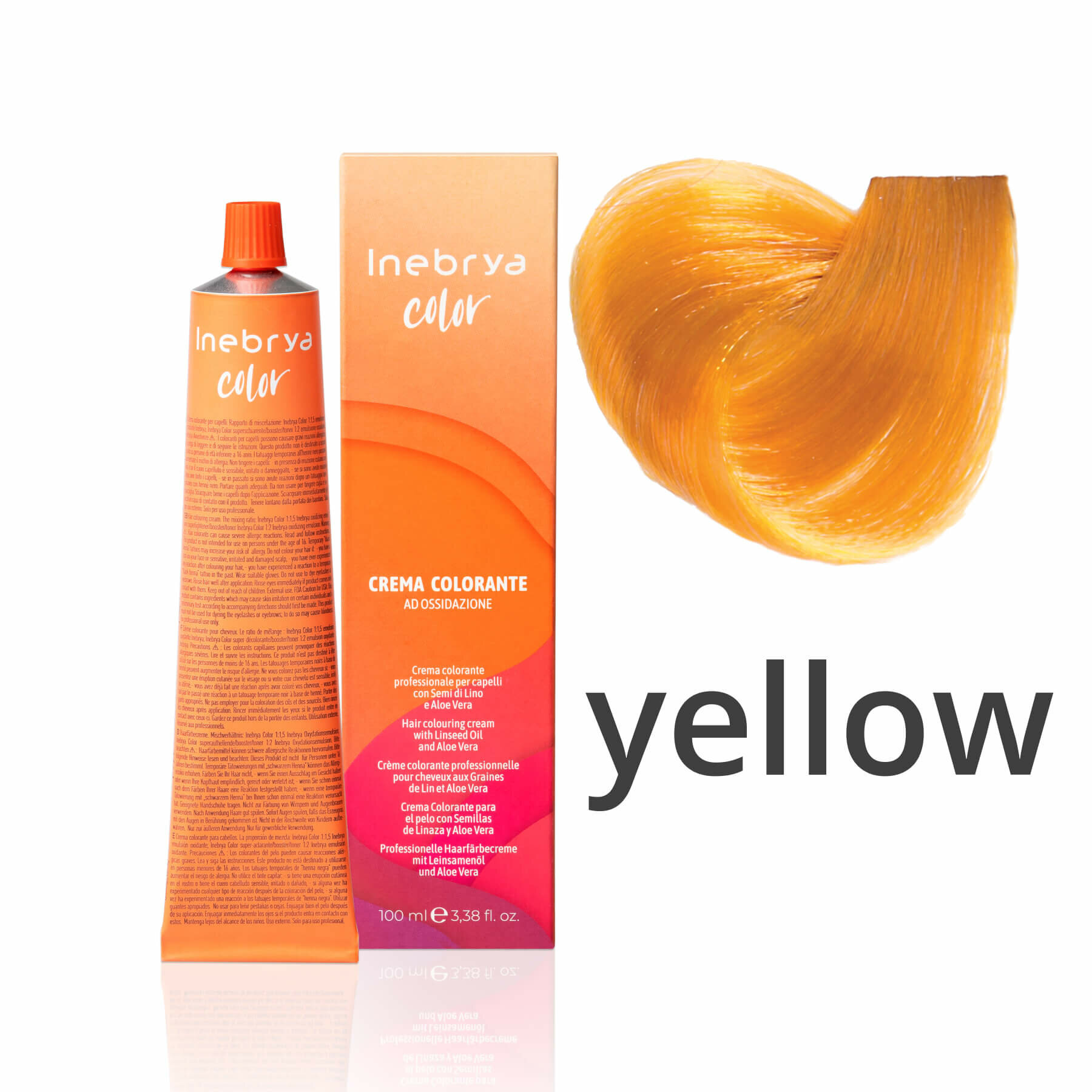 Крем - краска для волос профессиональная Inebrya Color Professional Желтый корректор 100 мл