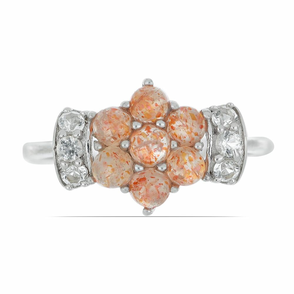 Кольцо тонкое, серебро, 925 проба, родирование, топаз