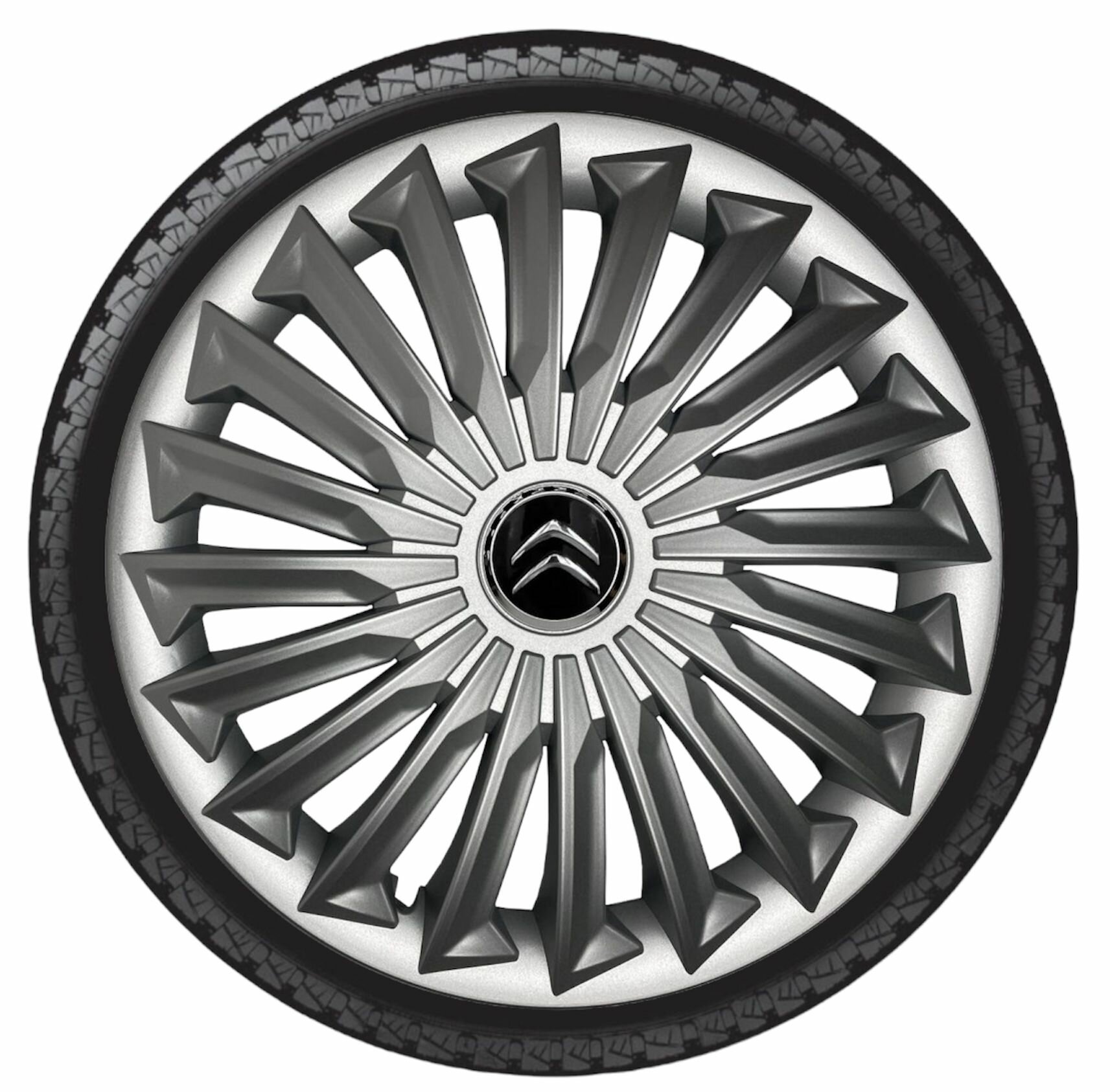 Автомобильные колпаки на диски Jestic джой ситроен R16", в комплекте 4 колпака