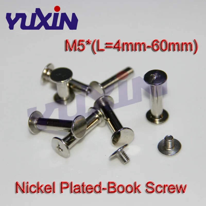 Никелированные винты М5 4/5/6/8-150 мм 100Pcs, M5X45mm