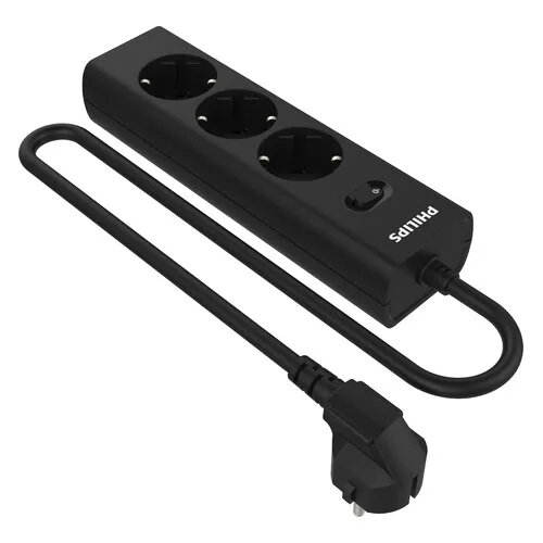 Сетевой фильтр Philips CHP2135BB/51, 3м, черный