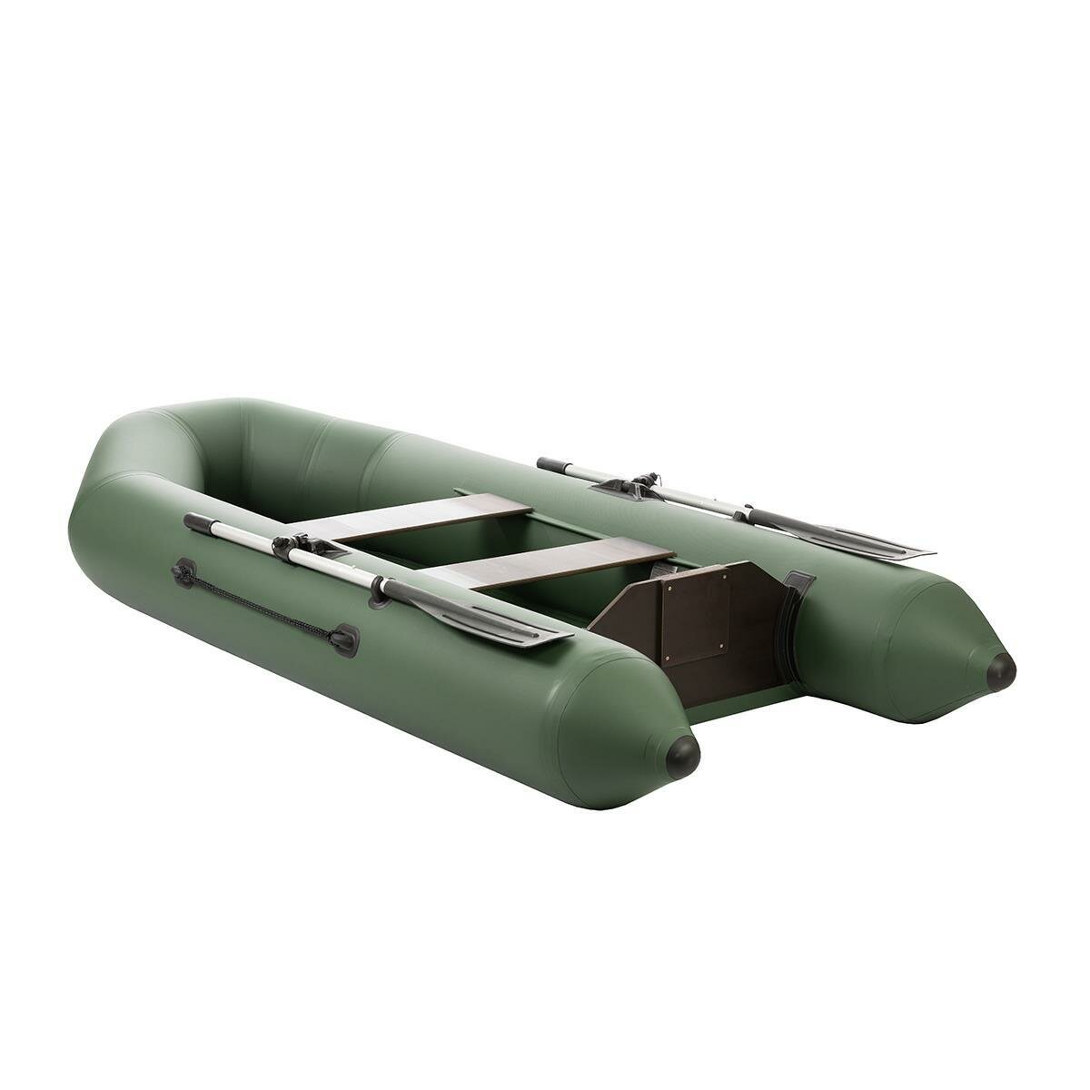 Лодка надувная для рыбалки Тонар Капитан 280Т зеленый