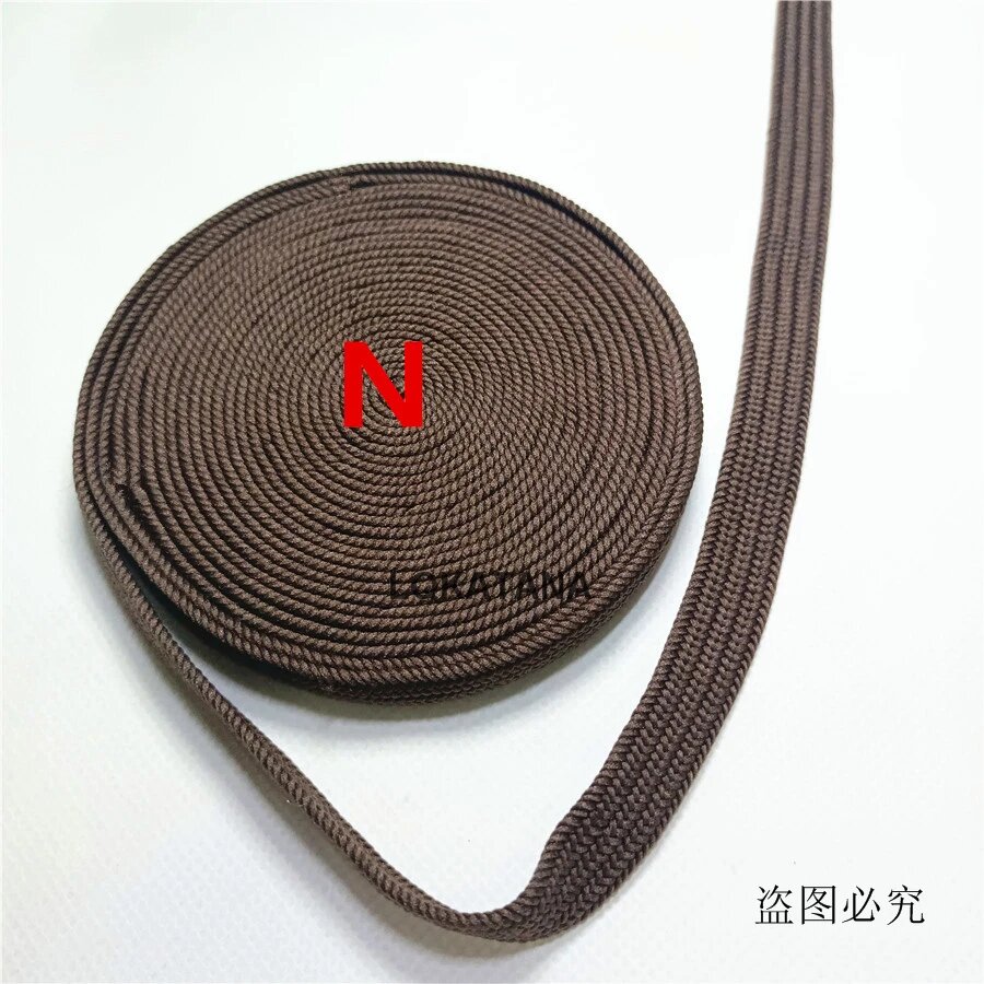 Синтетические шелковые шнуры Ito Sageo для катаны Коричневый, 500CM, N