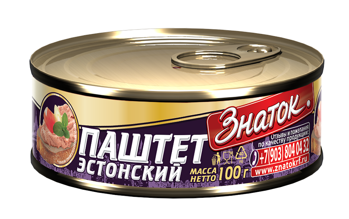 Набор из 24 штук Паштет Знаток Эстонский 100г