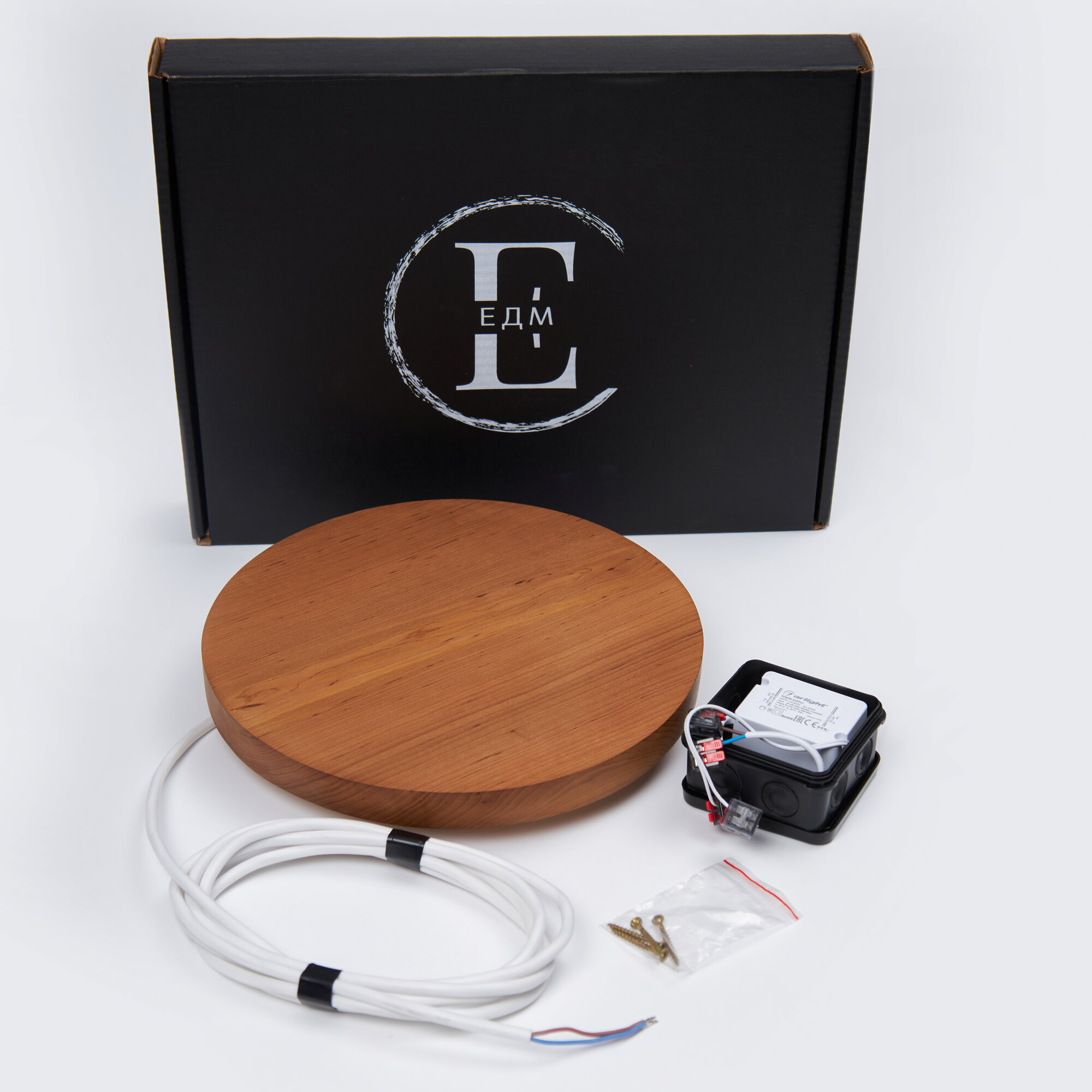 Светильник для сауны и бани ЕДМ TREELIGHT ORB, 205 мм, термоольха, теплый белый