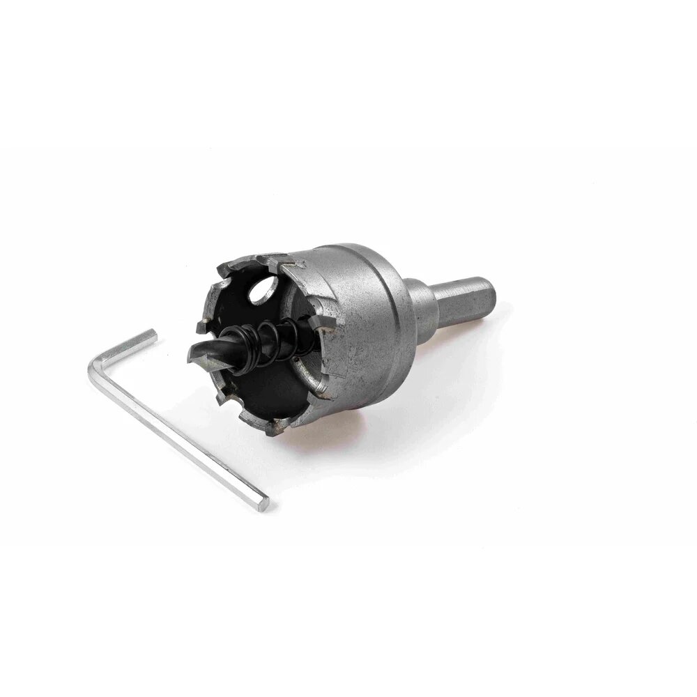 Коронка кольцевая для металла NOVOCRAFT HSM657087100 с напайками, цилиндрический хвостовик Ezychange центровочное сверло