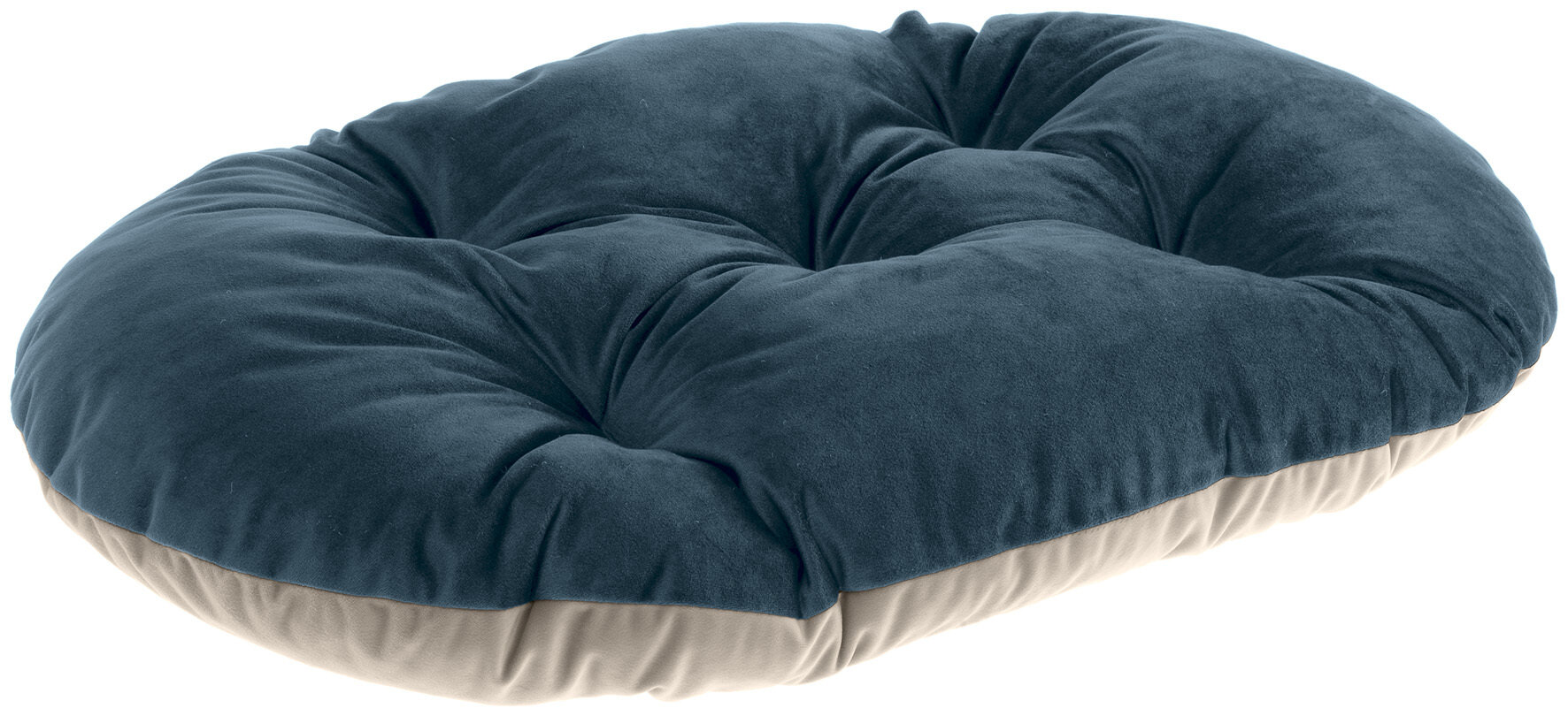 Подушка мягкая для кошек и собак Ferplast PRINCE 55 сине-бежевая (велюр)