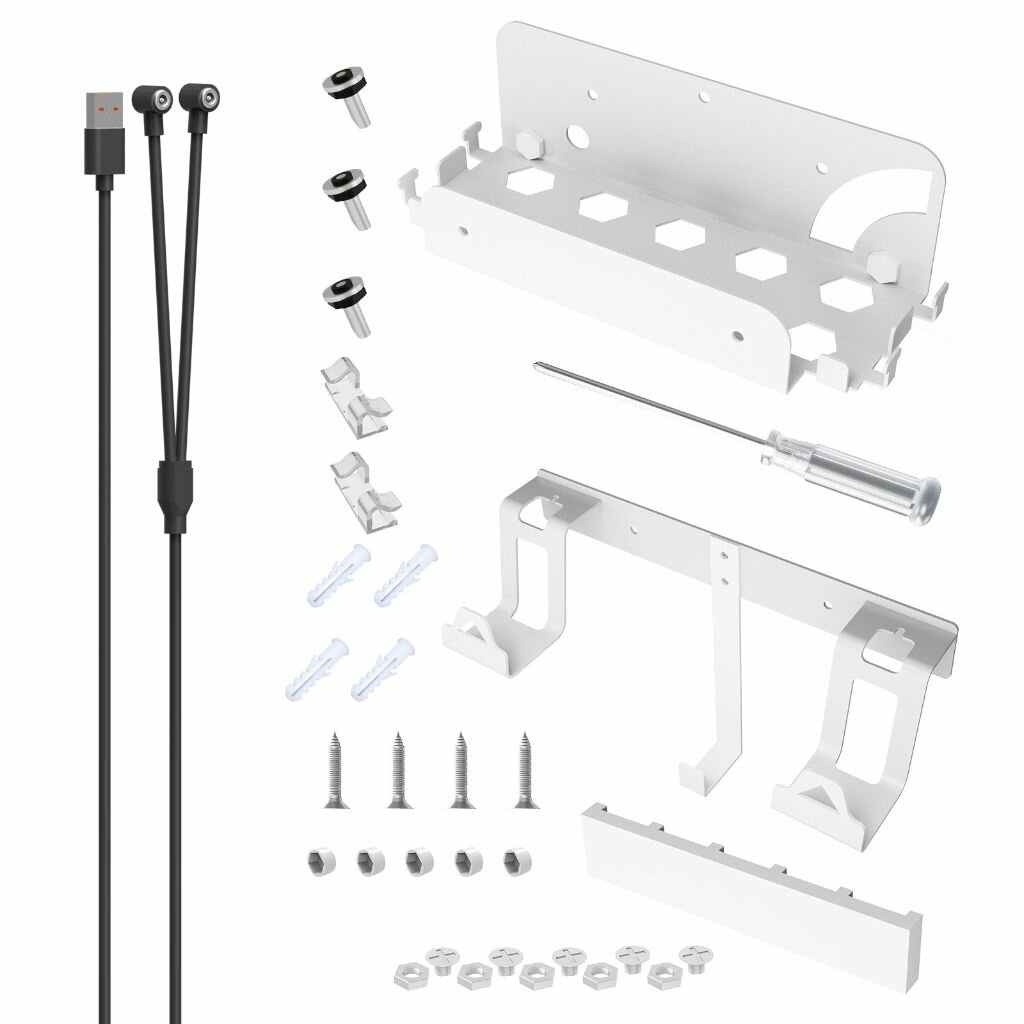 Космическое сбережение на стенном креплении, подходящее для игровой консоли с выключенным хост двойным держателем хранения контроллером крючком