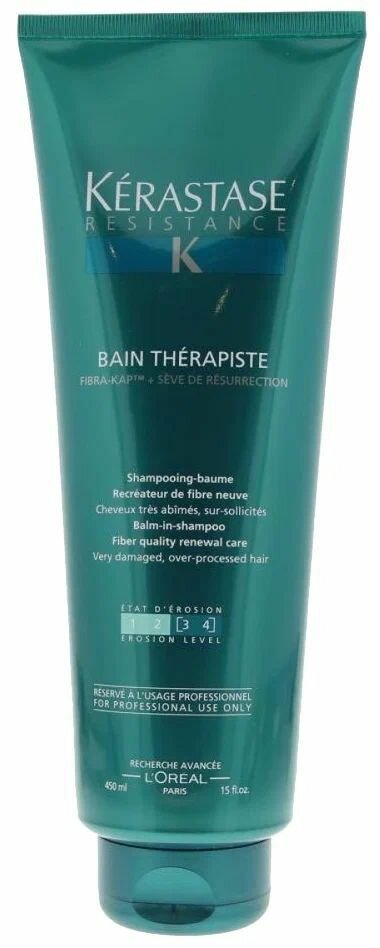 Kerastase Resistance Bain Therapiste - Шампунь-ванна с текстурой бальзама для восстановления материи волос 450 мл