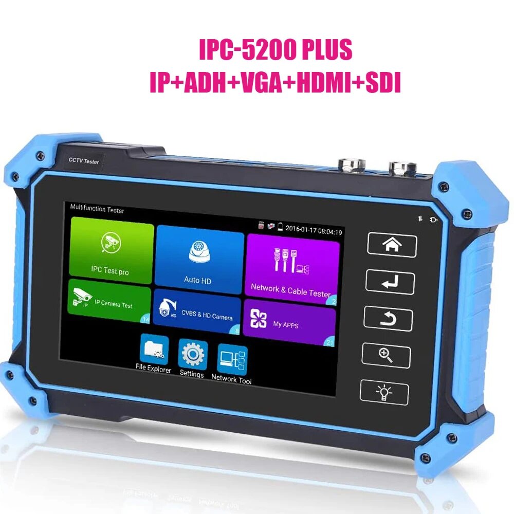 Тестер WSDCAM IPC 8MP AHD/CVI/TV/SDI CCTV с входами HDMI VGA, 5-дюймовым монитором CCTV для тестирования IP-камер, тестер CFTV