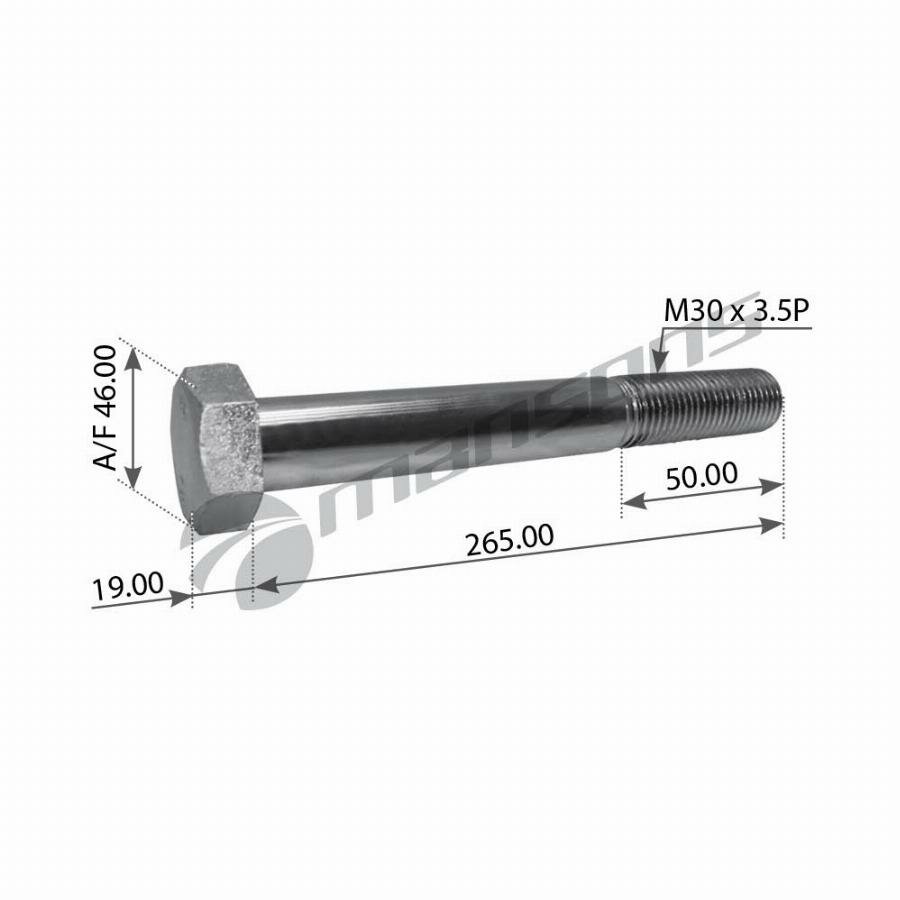 Болт рессоры M30*3.5*265 BPW M30265 (Mansons)