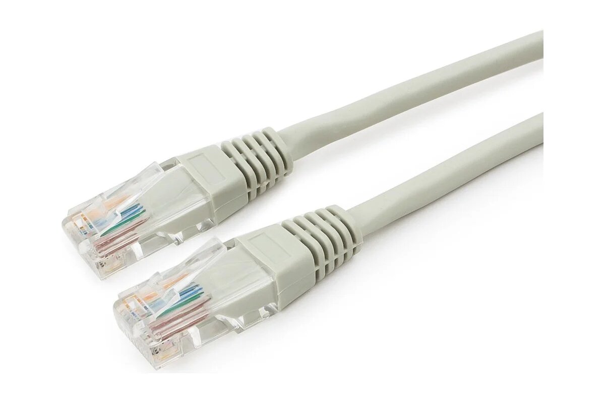 Cablexpert патч-корд UTP кат.5e 0.25 м литой многожильный серый медный для сетей