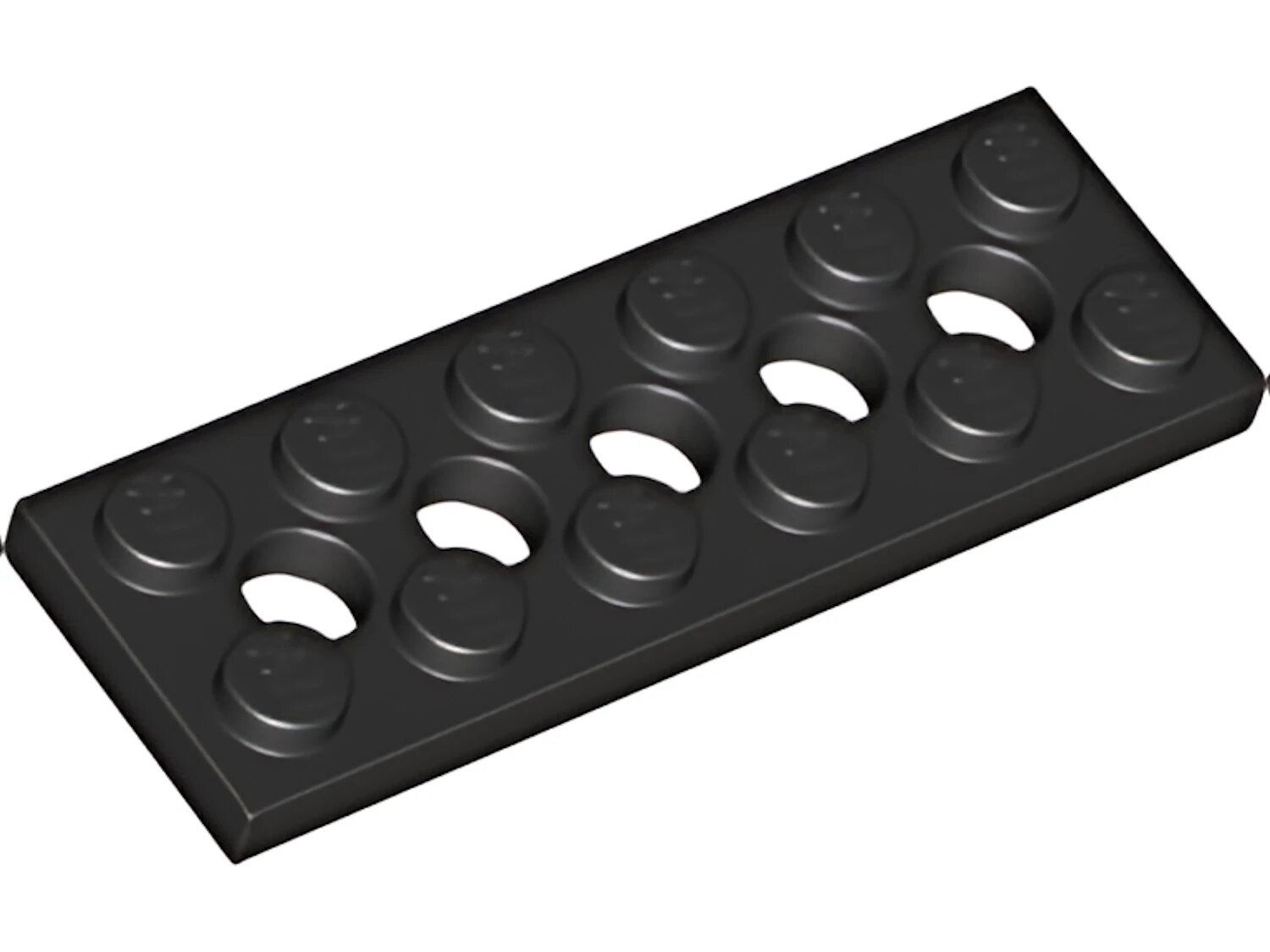 Деталь LEGO Technic, Plate 2 x 6 with 5 Holes 32001 Black U