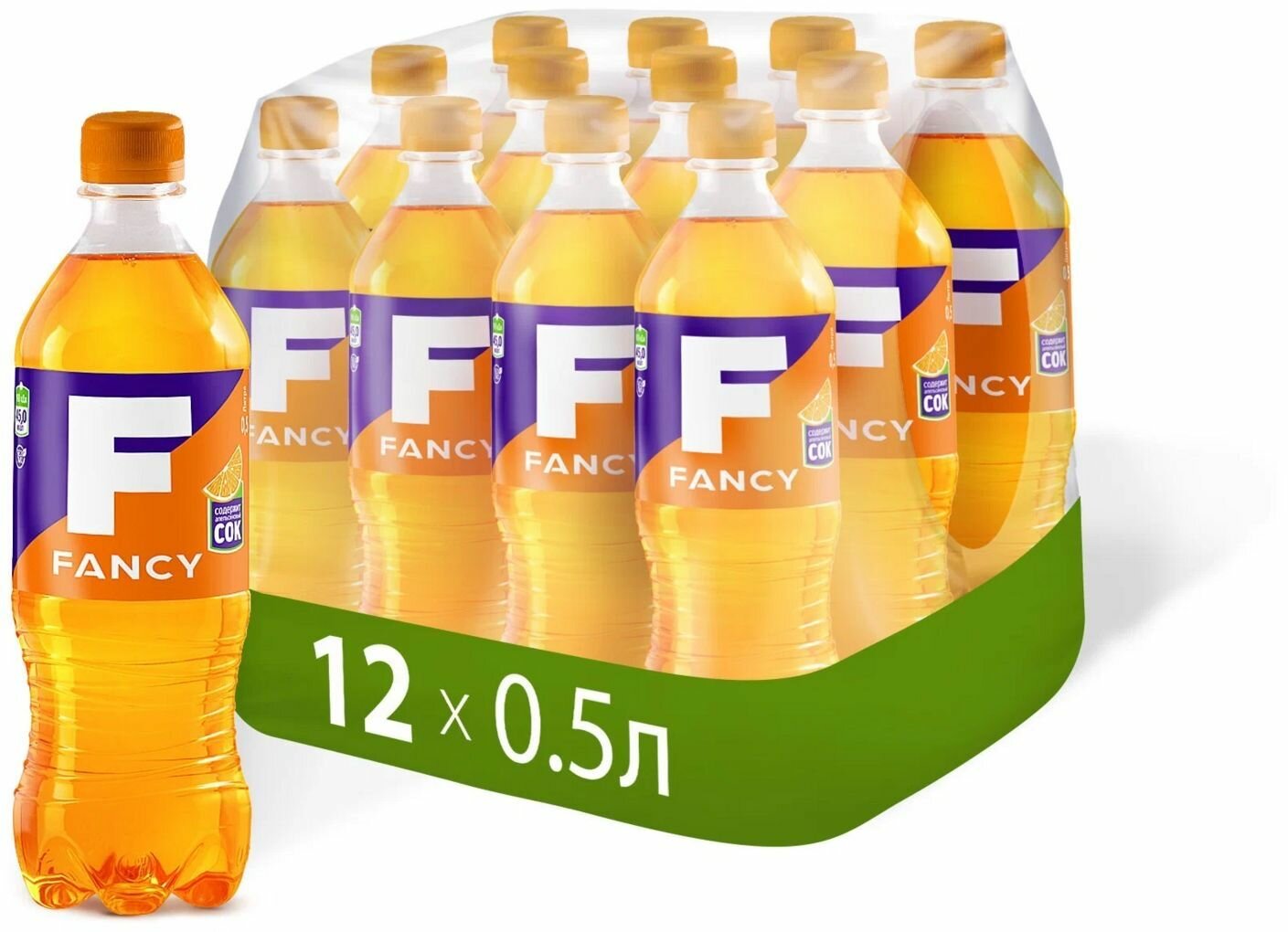 Газированный напиток Фанси / Fancy, 12 шт х 0,5 л