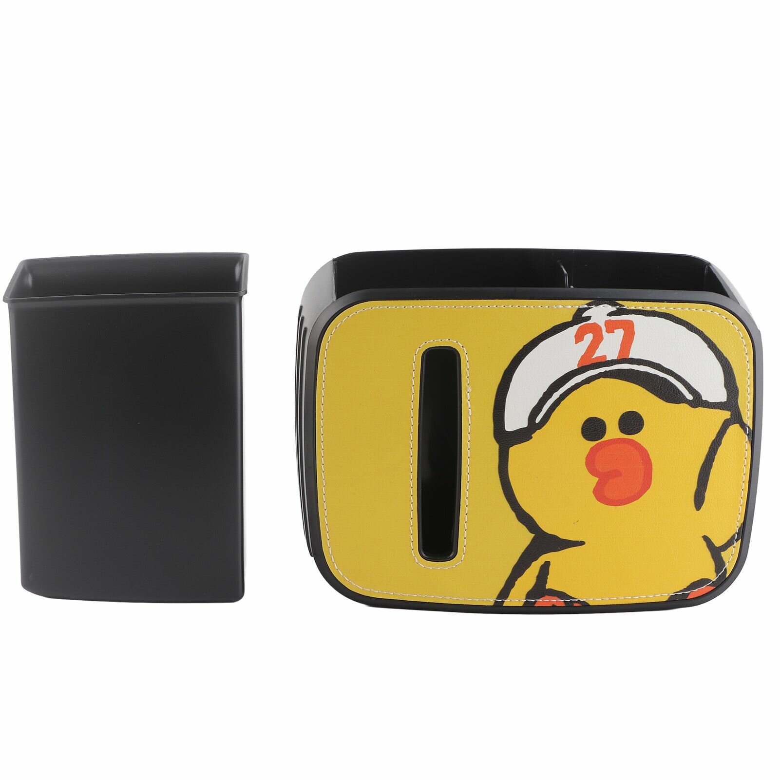 Кожаное мусорное ведро (желтая утка)