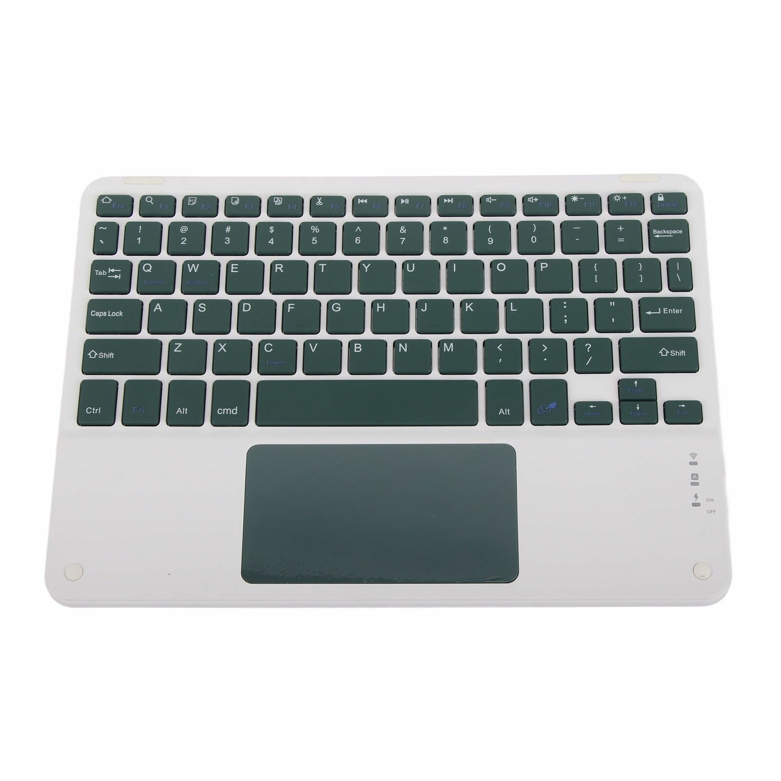 Bluetooth-клавиатура с тачпадом. 78 клавиш. Темно-зелёная. Ультратонкая
