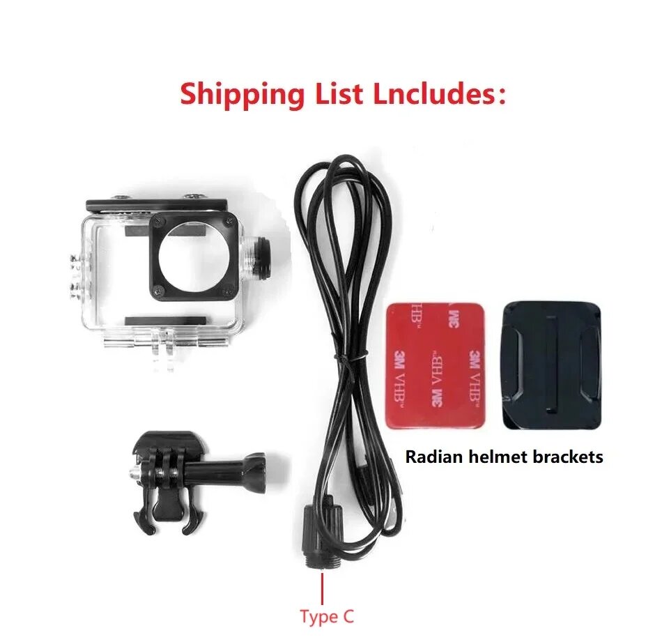 Водонепроницаемый чехол для экшн-камеры 4K, зарядное устройство/зарядный бокс, USB-кабель для AXNEN A10/H10/F88 EIS Anti-shake S9 S9 Pro 4KUltra Motocycle