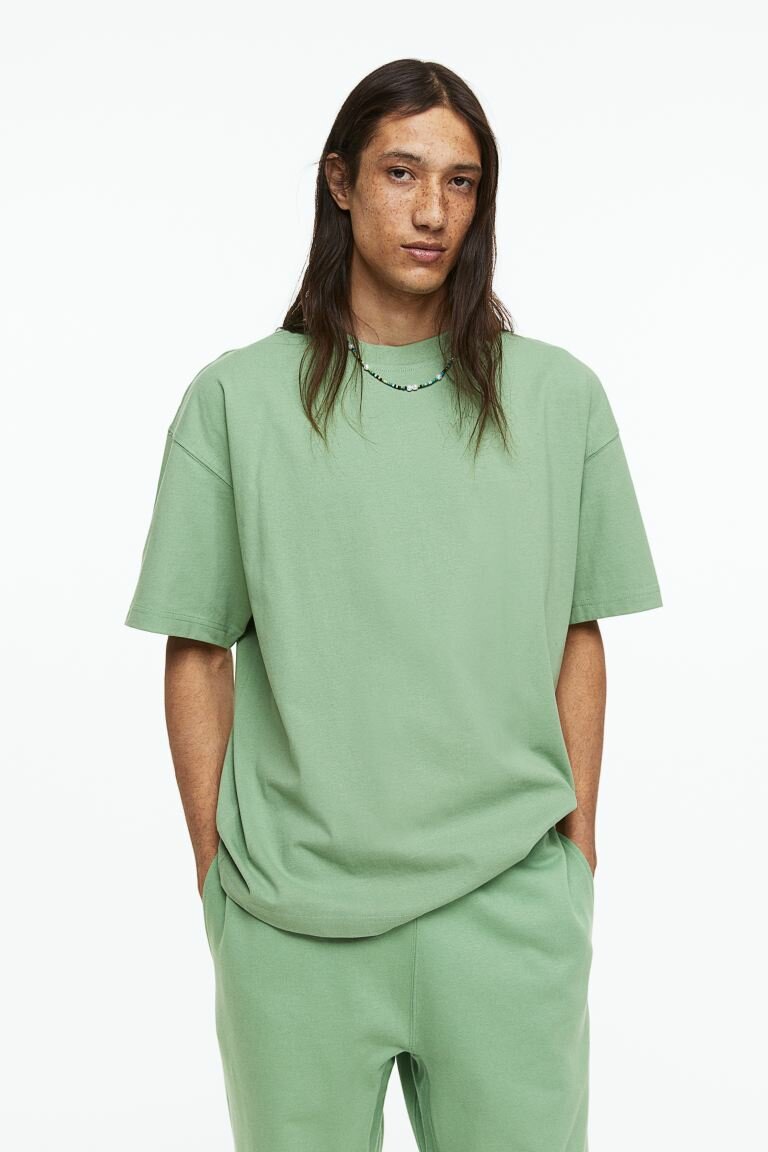 Футболка H&M, размер S, зеленый — фото 1