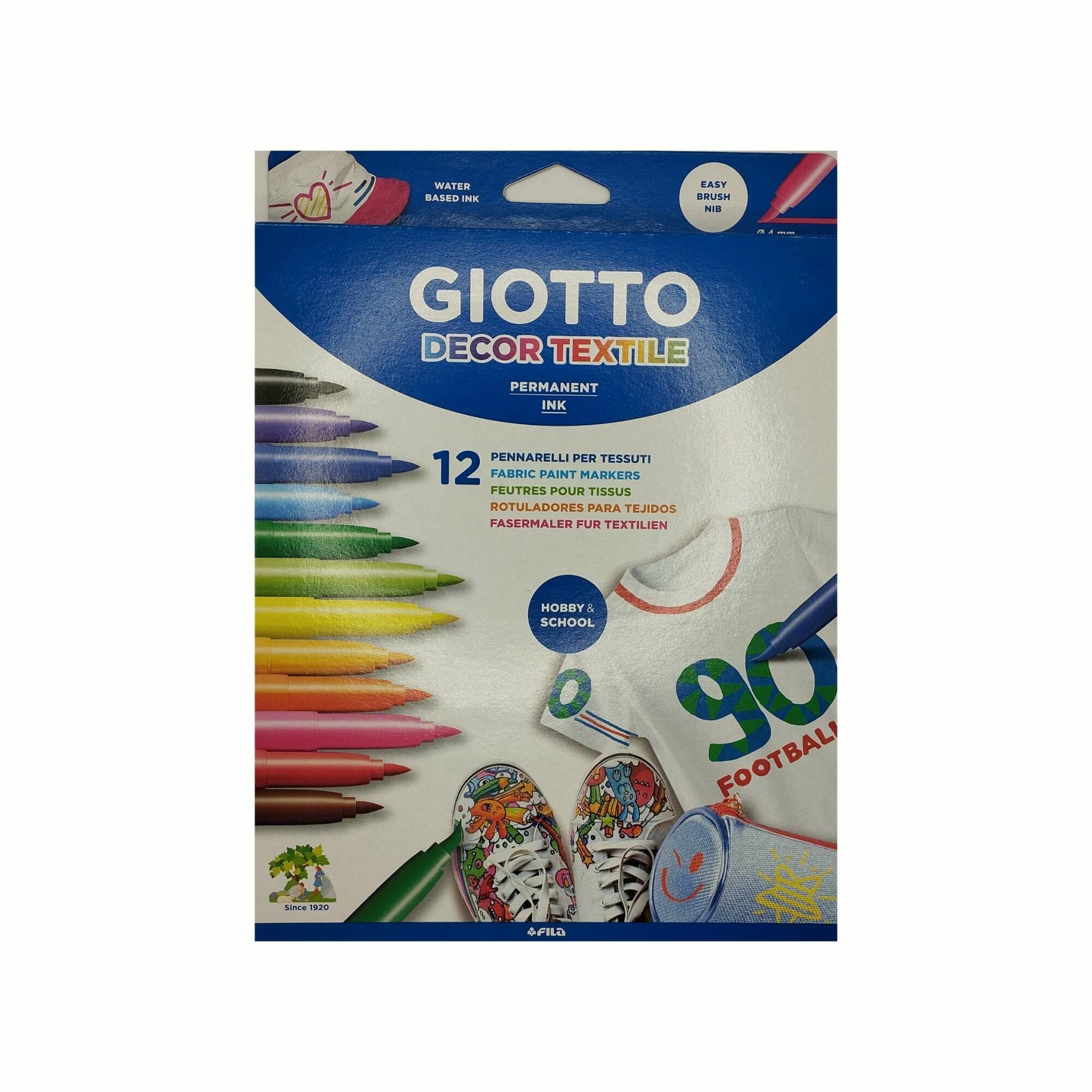 Маркеры по ткани GIOTTO DECOR TEXTILE 12 цв.