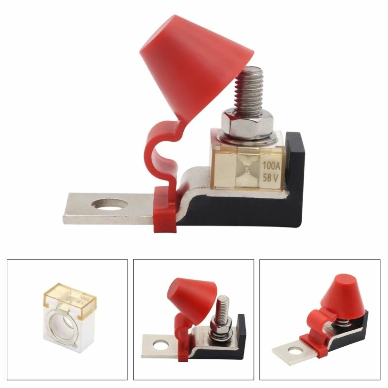 Водонепроницаемый Комплект Клеммных Предохранителей MRBF С Защитой от Зажигания 58 В Постоянного Тока Держатель Клеммного Предохранителя с Одной Шпилькой 5/16" (M8) для Автомобиля Rvs