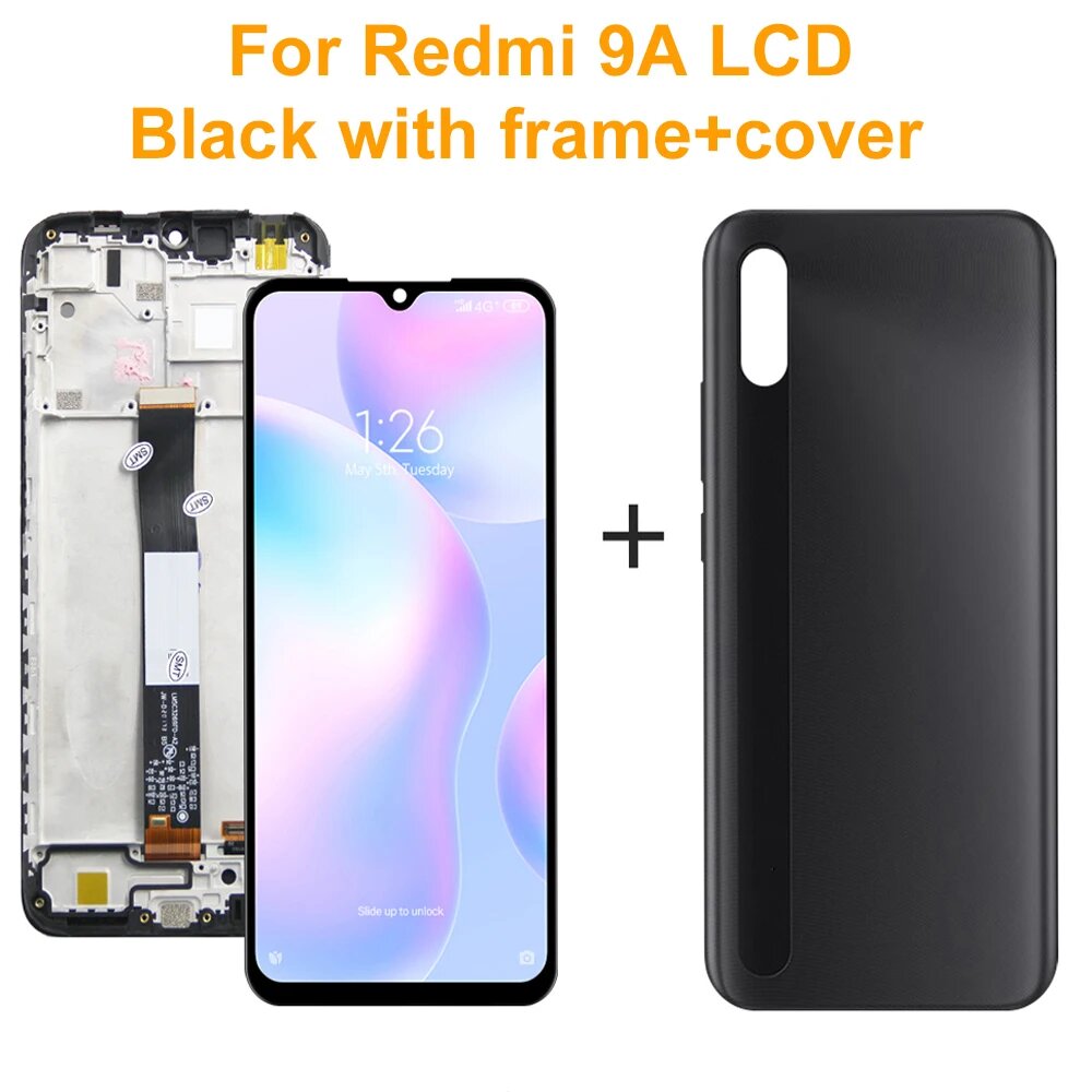 OEM для Xiaomi 6,53 'Redmi 9A для Redmi 9C M2006C3LG M2006C3LI ЖК-дисплей с 9A BlackFrame Cover