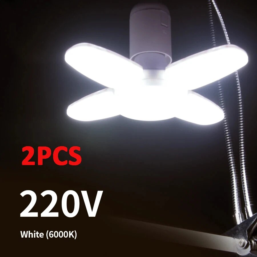 Складная светодиодная лампа E27 теплый белый свет 28Вт 2pcs