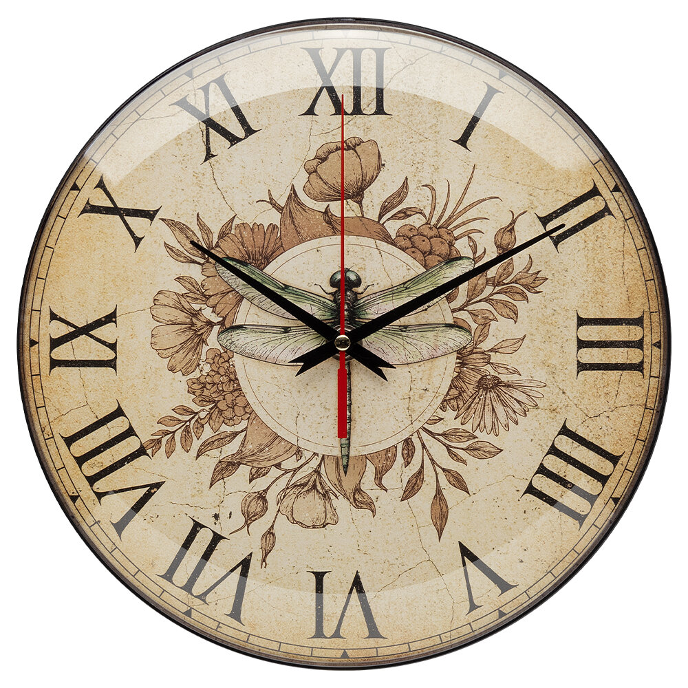 Часы настенные 2526-011 чёрно/бежевые «Винтаж»