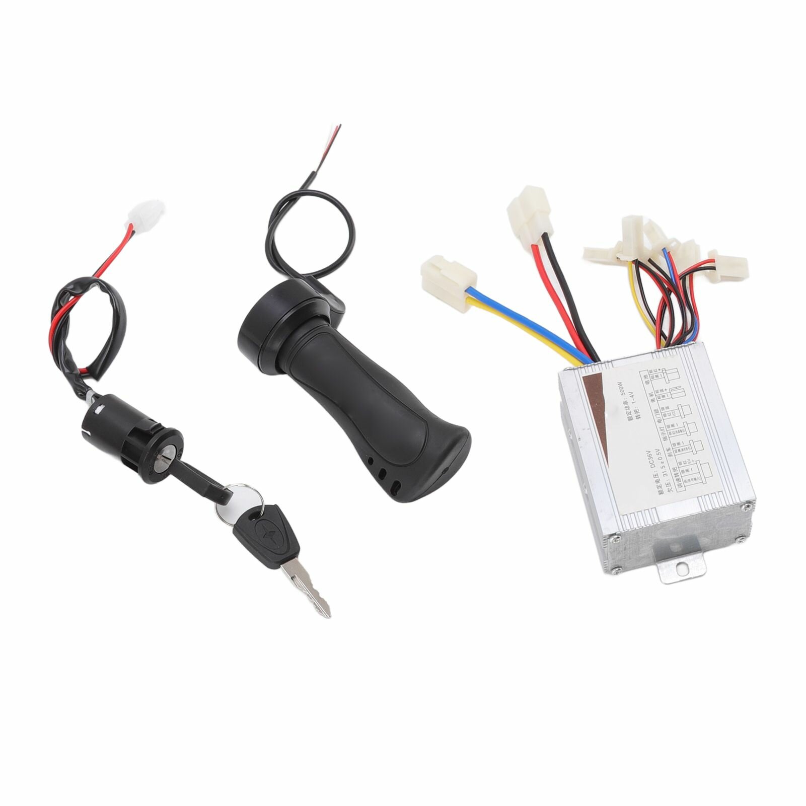Контроллер скорости с бесщеточным мотором 36V 500W, с ручкой газа и электрическим замком для электросамоката и трициклов